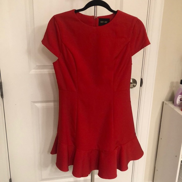 DO+BE | Dresses | Dobe Red Peplum Dress | Poshmark